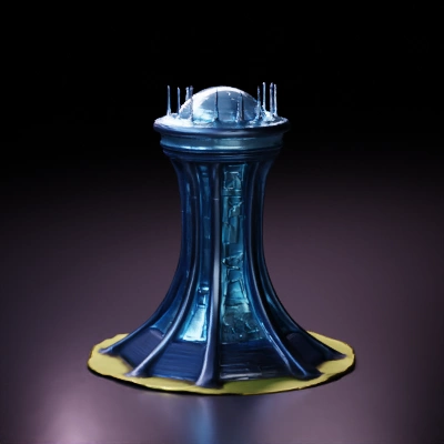 AI Futuristic sci-fi tower, advanced architecture. 3D Models ...