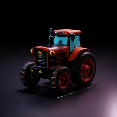 AI Stylized farm tractor, heavy-duty machinery. 3Dモデル | 🖥️💻🐍🎨🔍🖌️が作成した ...