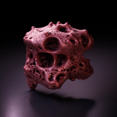 AI flesh meat structure with numerous holes, alien design. 3D Models ...