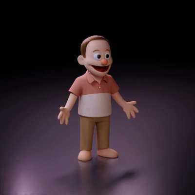 AI Puppet character with open arms. 3D Models | Realistic Puppet character with open arms. 3D ...