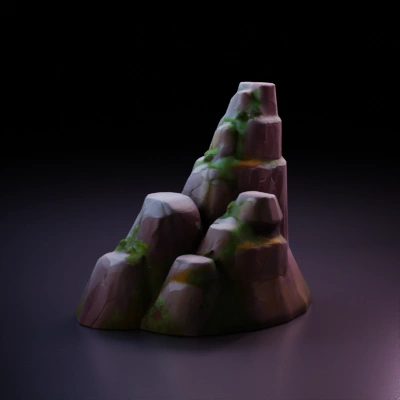 AI stylized rocky mountain. 3D Models | Realistic stylized rocky ...