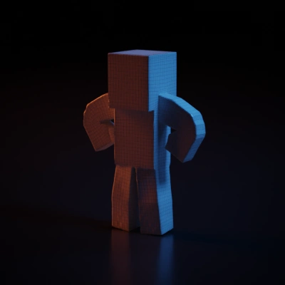 AI Minecraft-style character, blocky 3D model. 3D Models | Realistic ...
