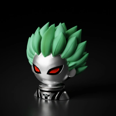 AI Chibi-styled character with spiky hair. 3D Models | Realistic Chibi ...