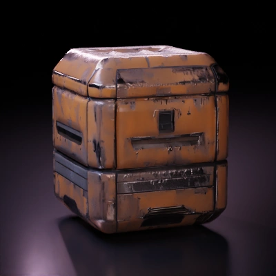 AI Futuristic storage crate with detailed panels. 3D Models | Realistic ...