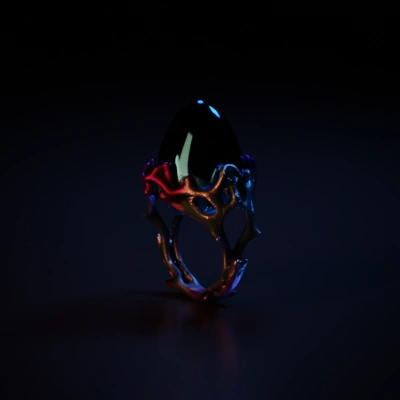 AI Magical gem encased in twisted organic vines. 3D Models | Realistic ...