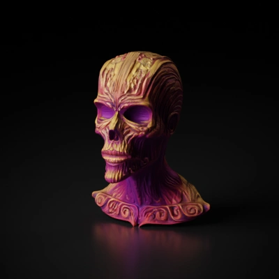 AI ornate anatomical human head bust. 3D Models | Realistic ornate ...