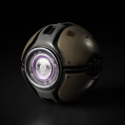 AI Spherical mechanical object with central glowing core. 3D Models ...