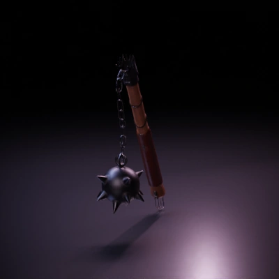 AI Medieval flail weapon with spiked ball. 3D Models | Realistic ...