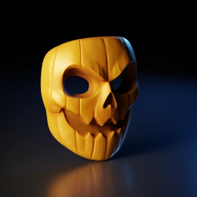AI carved pumpkin Halloween mask. 3D Models | Realistic carved pumpkin ...