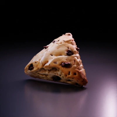 AI A triangular raisin scone. 3D Models | Realistic A triangular raisin ...