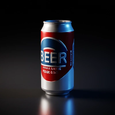 AI Beer can, minimalistic design. 3D Models | Realistic Beer can ...