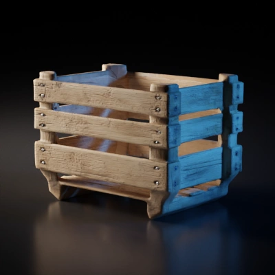 AI Wooden crate with metal bolts, boxy structure. 3D 模型 | panchasara ...