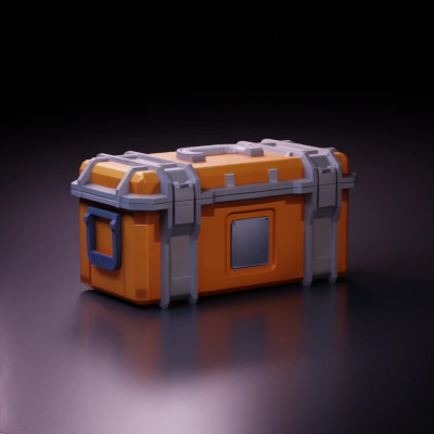 AI Orange storage or supply crate with handle. 3D 모델 | km2025rodin@163 ...