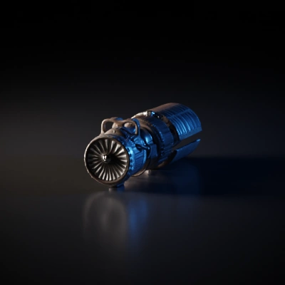 AI Futuristic jet engine, sci-fi design, detailed components. 3D Models ...