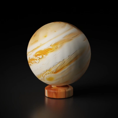 AI Planetary model on a wooden stand. 3D 模型 | Joey 创建的逼真 Planetary ...