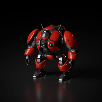 AI Battle-ready mech with four legs, heavily armored, robotic design ...