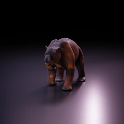 AI Prehistoric bear, large build, mammal character. 3D Models ...