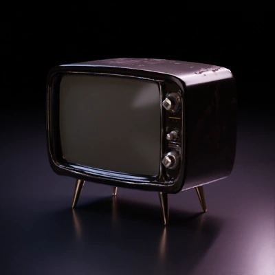 AI Vintage television set with knobs, retro design. 3D Models ...