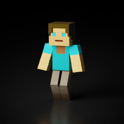 AI Blocky video game character. 3D Models | Realistic Blocky video game ...