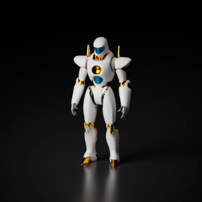 AI Humanoid robot, futuristic design, sleek and bulky armor. 3D Models ...