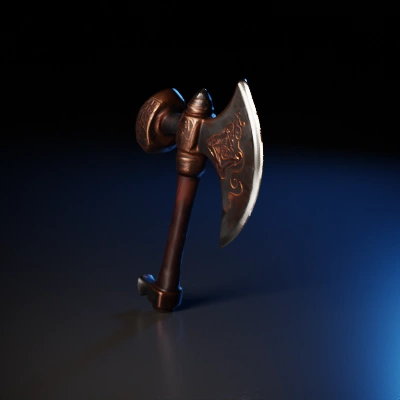 AI Ornate battle axe, intricate details, Norse mythology. 3D Models ...