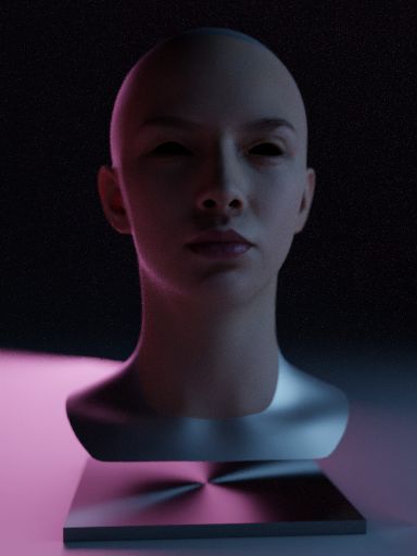 AI face, round, gentle, wrinkles, squinting eyes, low bridge of nose ...