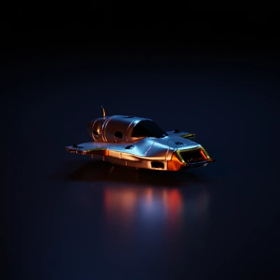 AI Spaceship with futuristic design, jet engines, and cockpit. 3D 模型 ...