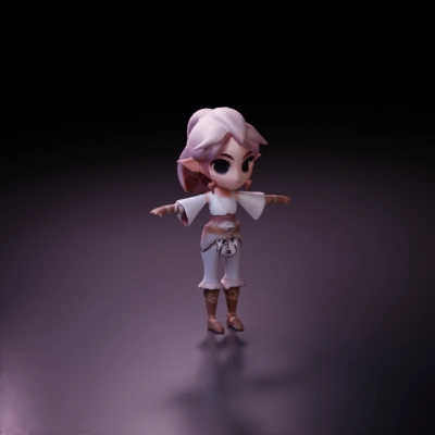 AI Elf character, fantasy role-playing, stylized design. 3D 模型 | Man ...