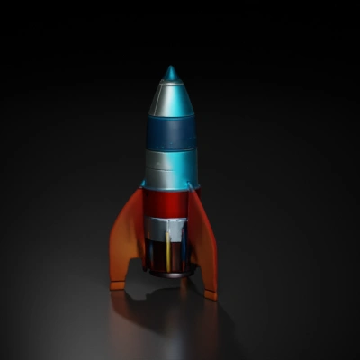 AI Retro rocket ship, sleek design, minor details. 3D Models ...