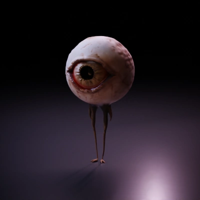 AI floating eye on tentacles. 3D Models | Realistic floating eye on ...