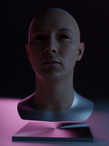 AI face, round, gentle, wrinkles, squinting eyes, low bridge of nose ...