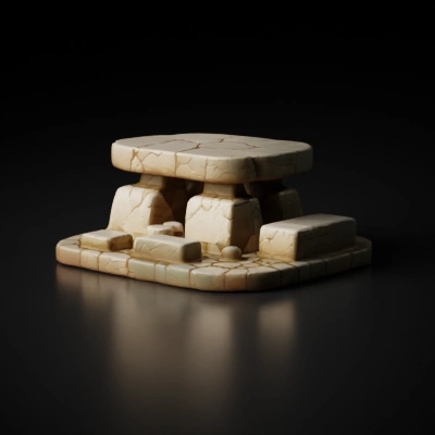 AI Stone altar, fantasy setting, simplistic structure. 3D Models | Realistic Stone altar ...