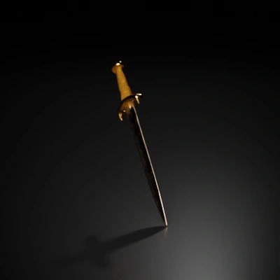 AI Dagger with a decorated hilt and a sharp blade. 3D Models ...