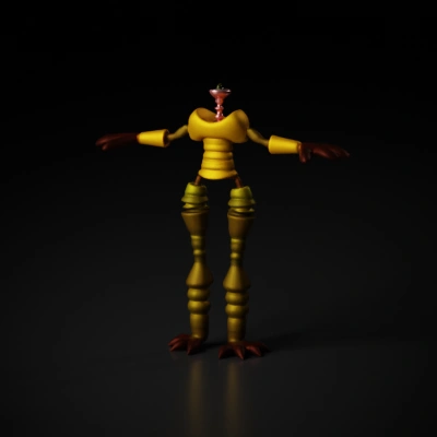 AI Mechanoid character with segmented limbs, one large eye. 3D Models ...