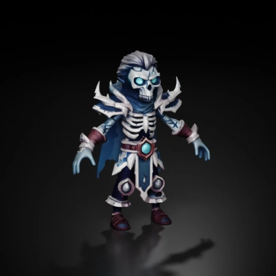 AI Armored undead skeleton warrior character. 3D Models | Realistic ...