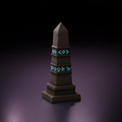 AI Ancient stone obelisk with glowing runes. 3D Models | Realistic ...