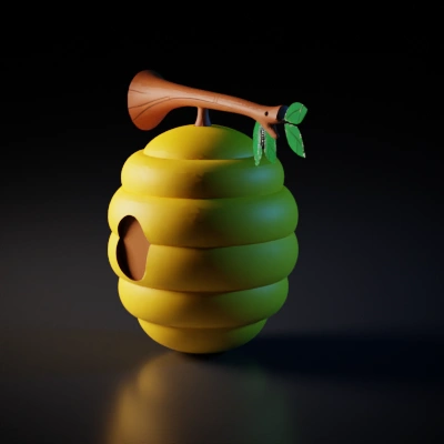 AI Beehive hanging. 3D Models | Realistic Beehive hanging. 3D Graphics ...