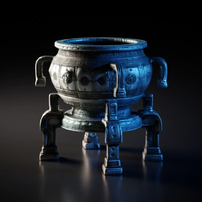 AI Ancient ornate cauldron with intricate designs. 3D Models ...