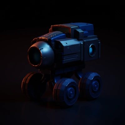 AI robotic vehicle with camera lens. 3Dモデル | 646831が作成したリアルなrobotic ...