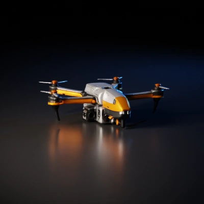AI Futuristic drone. 3D Models | Realistic Futuristic drone. 3D ...