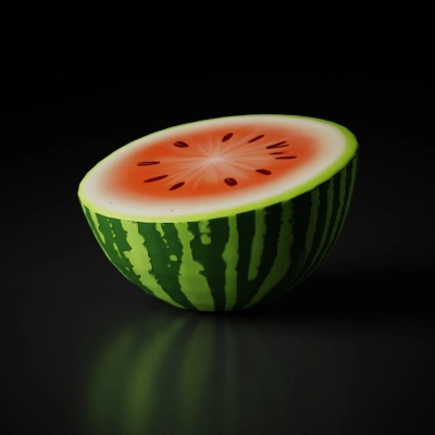 AI sliced watermelon. 3D Models | Realistic sliced watermelon. 3D ...
