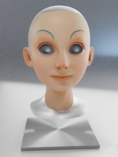 AI face, round, gentle, wrinkles, squinting eyes, low bridge of nose ...