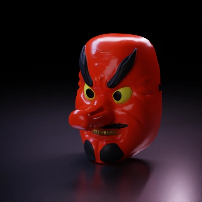 AI Japanese Tengu mask. 3D Models | Realistic Japanese Tengu mask. 3D ...