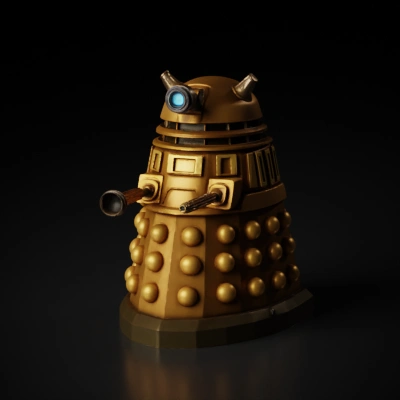 AI Bronze Dalek robot from Doctor Who. 3D Models | Realistic Bronze ...