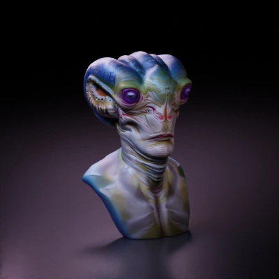 AI alien creature bust. 3D Models | Realistic alien creature bust. 3D ...