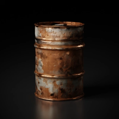 AI Rusty metal barrel, storage container. 3D Models | Realistic Rusty ...