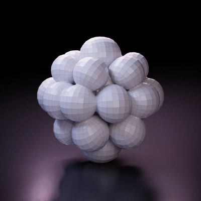 AI Spherical objects clustered together. 3D Models | Realistic Spherical objects clustered ...