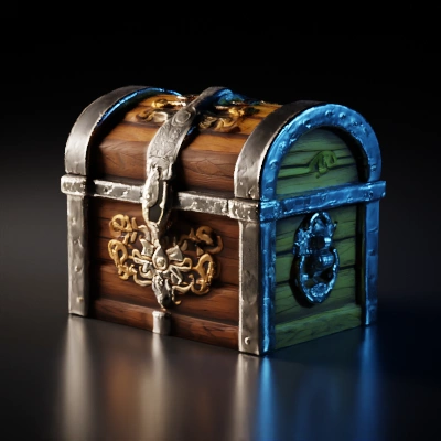 AI Treasure chest with intricate metal details. 3D Models | Realistic ...