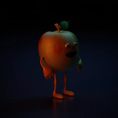 AI Anthropomorphic apple with limbs and face. 3D Models | Realistic ...
