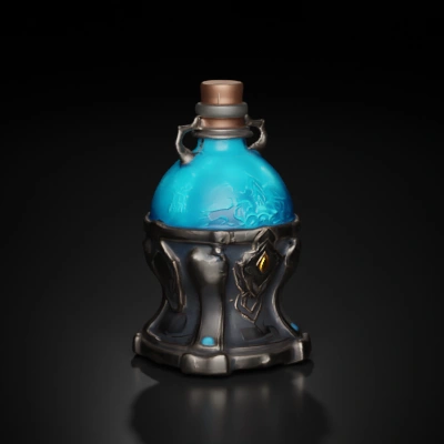 AI Fantasy potion bottle, ornate decorative stand. 3D Models ...